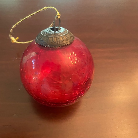 kugel | Holiday | Vintage German Kugel Red Crackle Glass Holiday ...